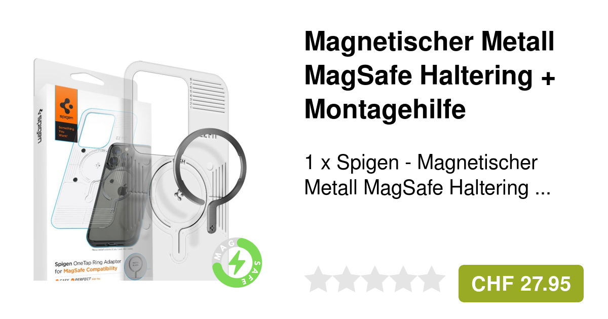 Spigen Magnetischer Metall MagSafe Haltering Schwarz