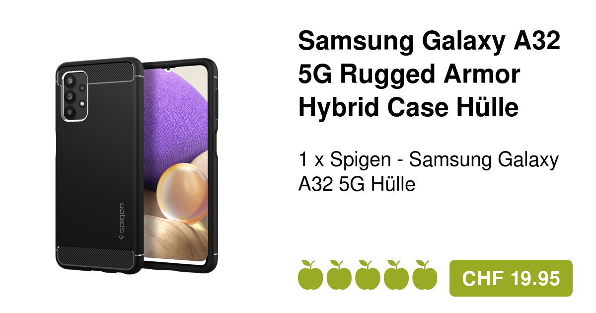Spigen Galaxy A32 5G Rugged Armor Hybrid Case Schwarz