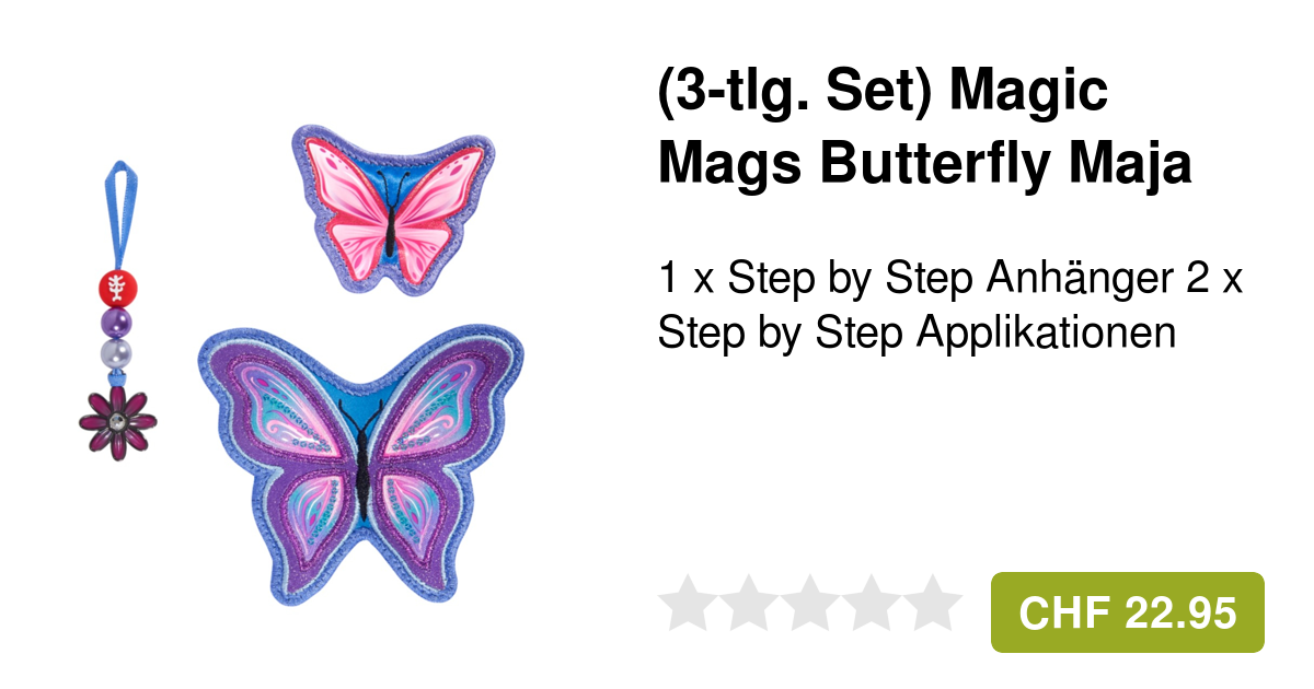 Step by Step (set de 3 pièces) Magic Mags Butterfly Maja