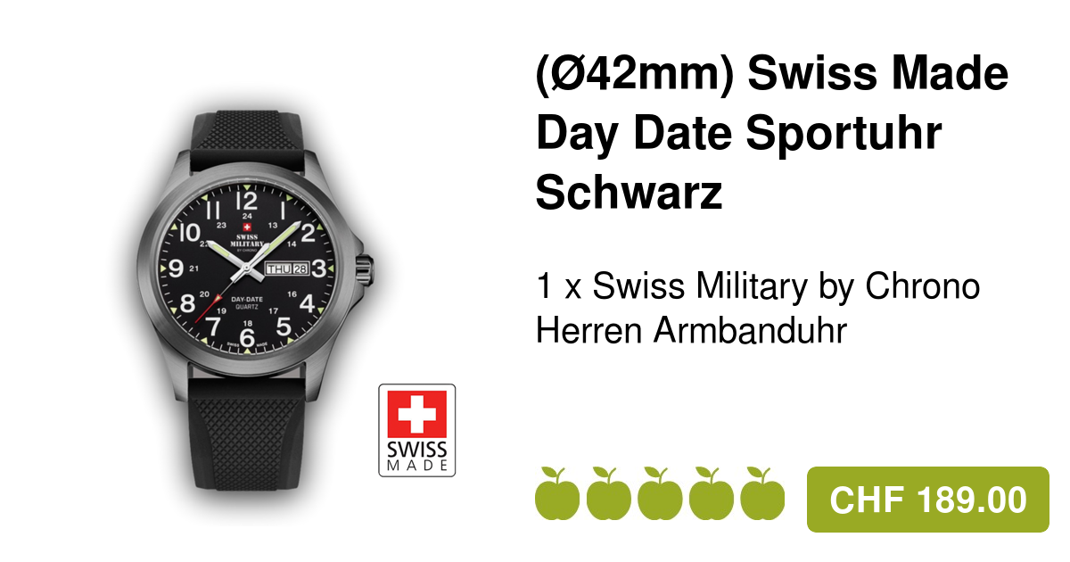 Swiss Military by Chrono Day Date Herren Sportuhr