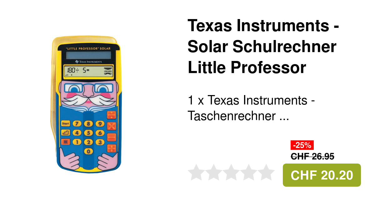 Texas Instruments Little Professor Schulrechner