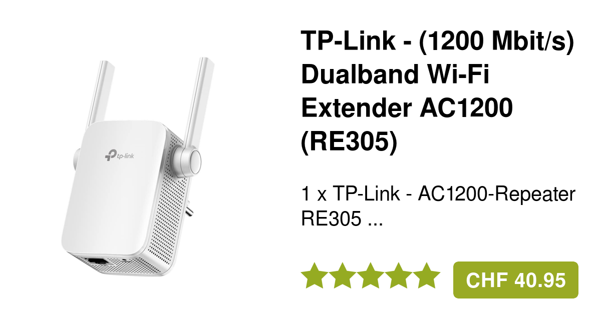 TP-Link (1200Mbit/s) Dualband Wi-Fi Extender RE305