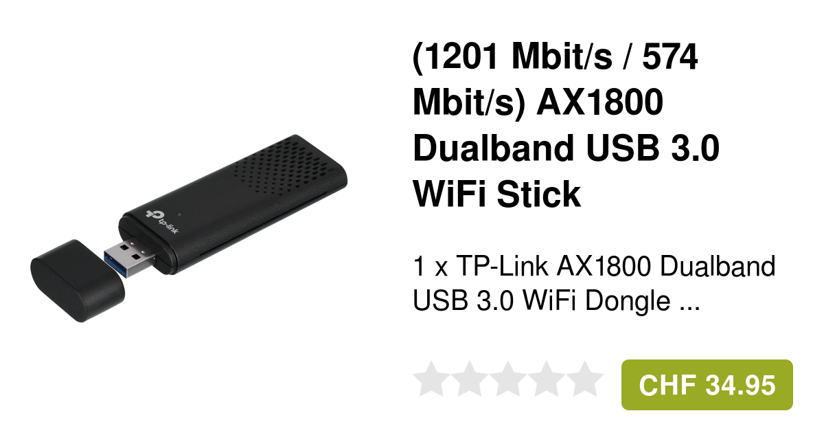 TP-Link - 1201 Mbit/s Dualband USB WiFi Stick Adapter