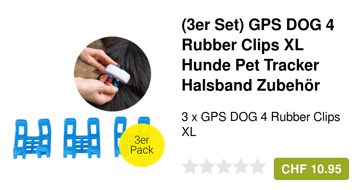 Tractive (3er Set) GPS DOG 4 Rubber Clips XL