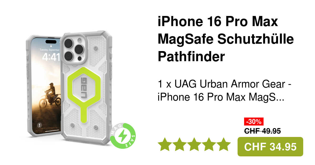 UAG iPhone 16 Pro Max MagSafe Hülle Pathfinder Active Neon