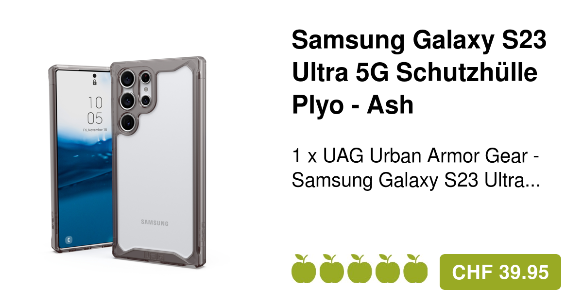 UAG Galaxy S23 Ultra 5G Schutzhülle Plyo Clear Ash