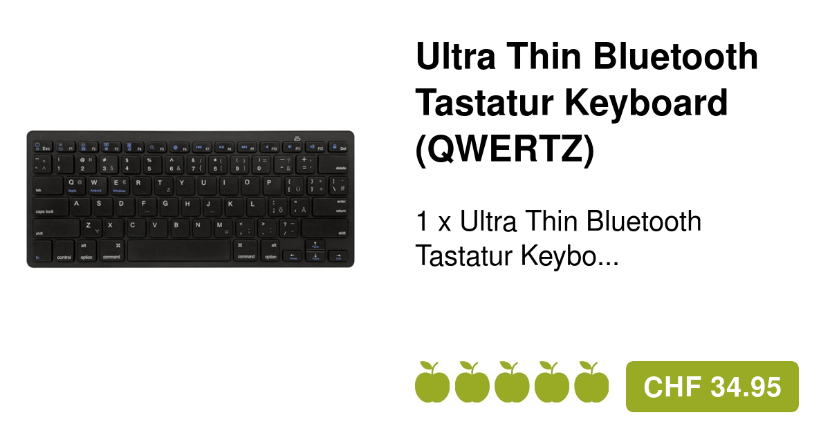 Clavier Ultra fine Bluetooth (QWERTY)