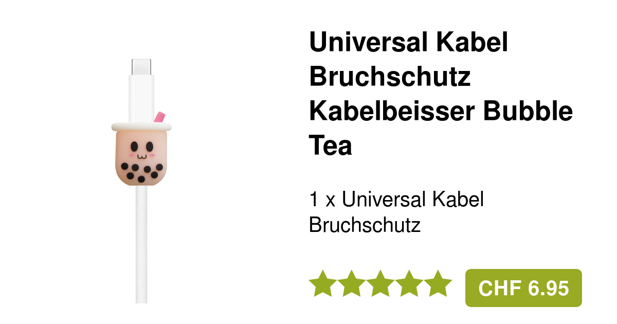 Universal Kabel Bruchschutz / Kabelbeisser Bubble Tea