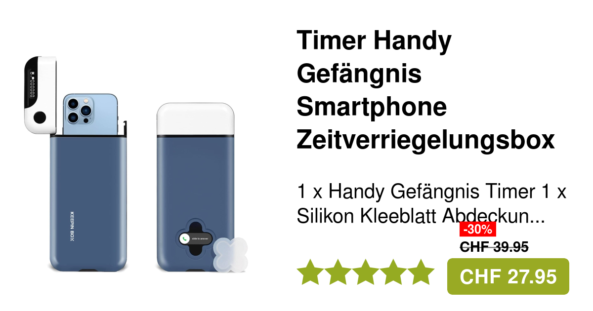 Auto Timer Handy Gefängnis Smartphone Safe - Blau