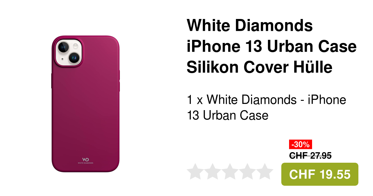 White Diamonds iPhone 13 Urban Case Silikon Fuscia