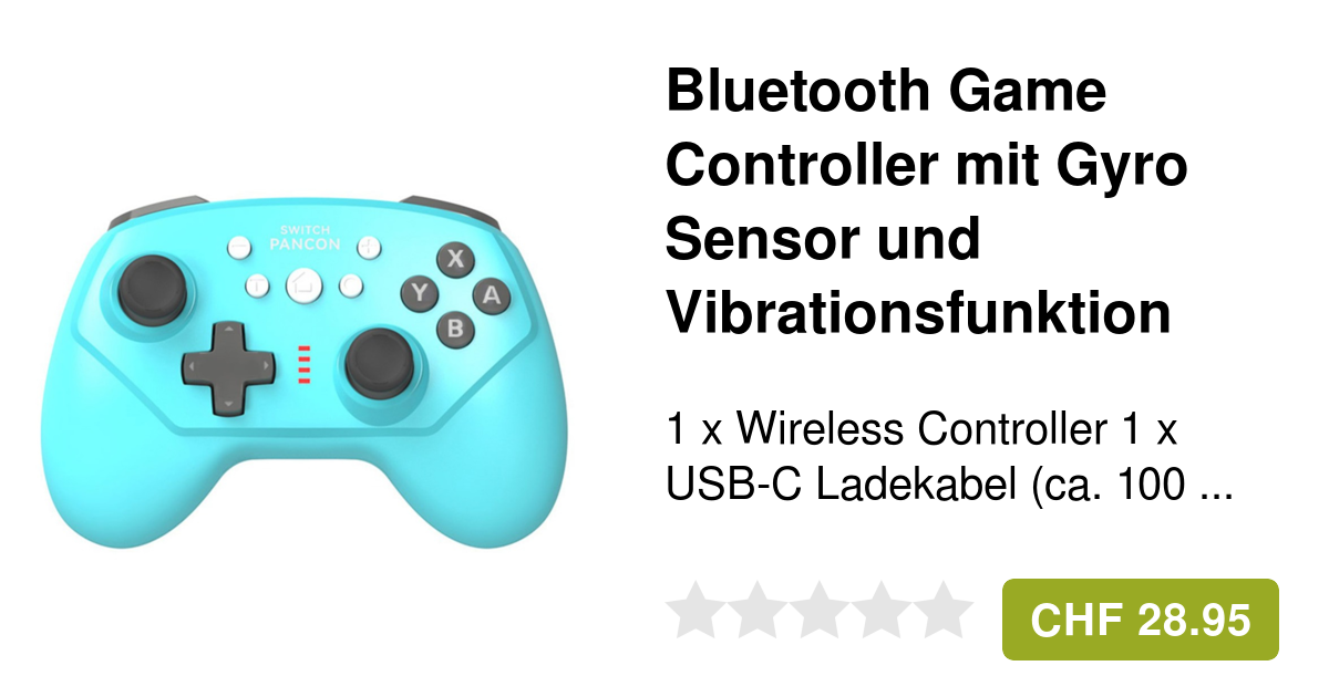 Wireless Controller mit Gyro Sensor (600mAh) - Blau