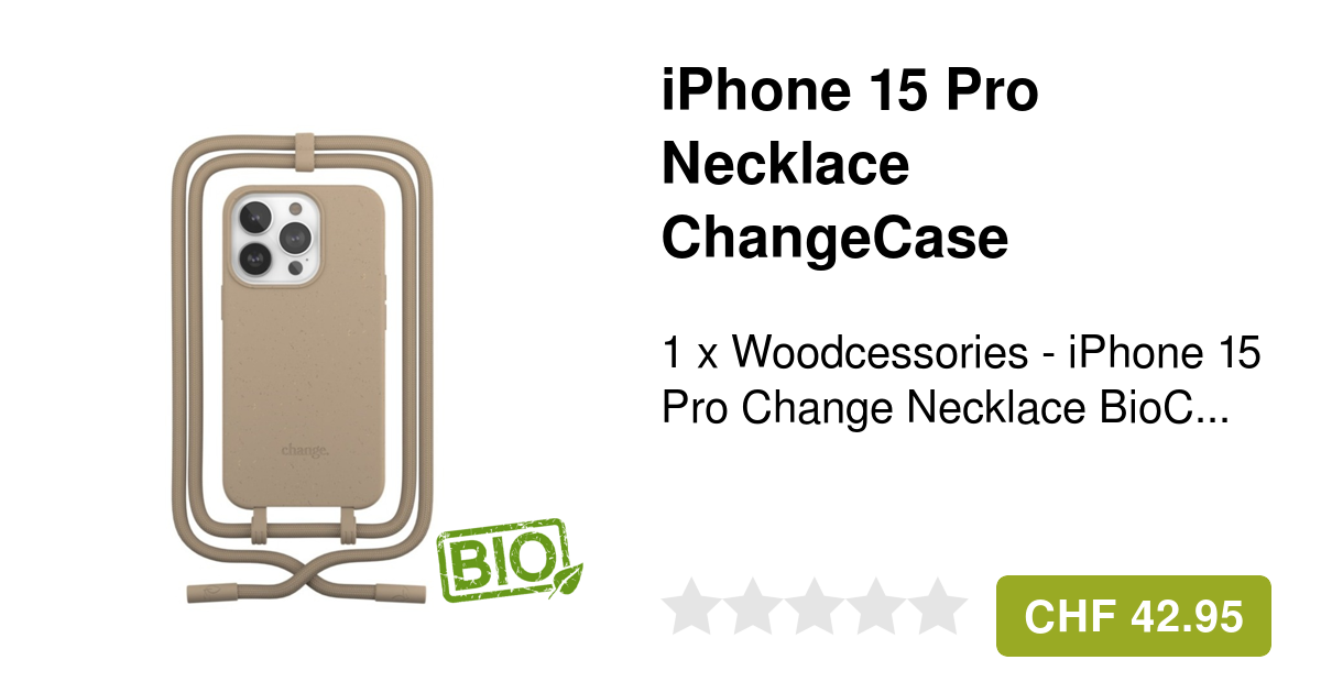 Woodcessories iPhone 15 Pro Necklace BioCase Taupe