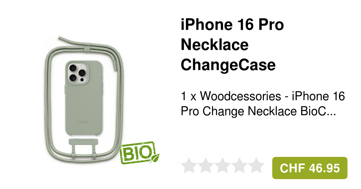 Woodcessories iPhone 16 Pro Necklace BioCase Grün