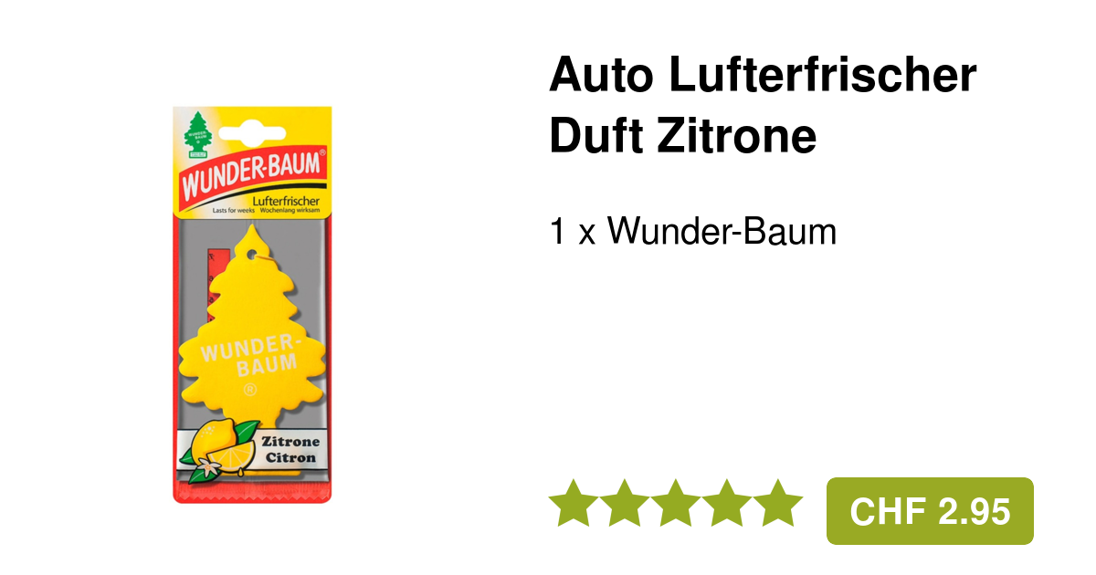 Wunder-Baum Auto Lufterfrischer Duft Zitrone