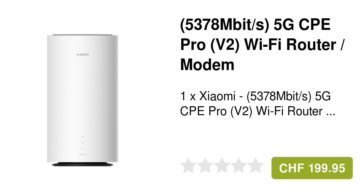 Xiaomi (5378Mbit) 5G CPE Pro (V2) Wi-Fi Router Weiss