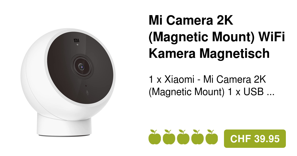 Xiaomi - Mi Caméra 2K (Magnetic Mount) Caméra WiFi