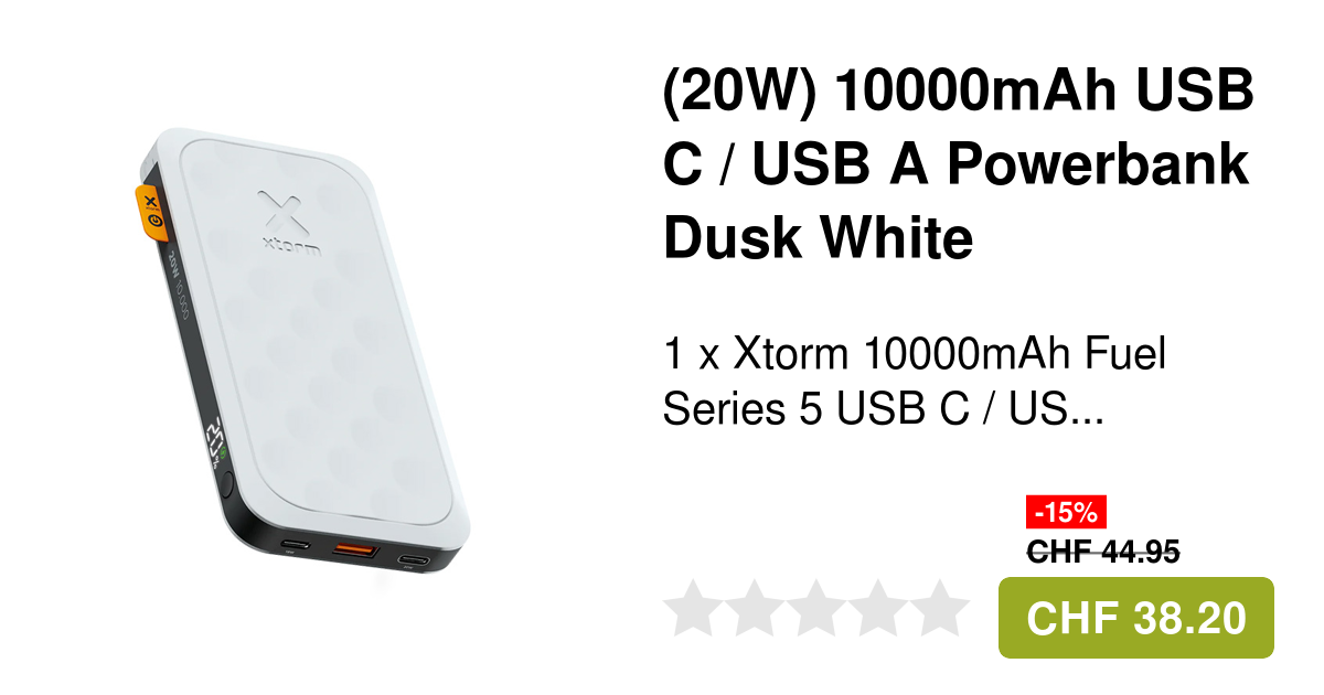 Xtorm 10000mAh Fuel Series 5 USB C / USB A Powerbank