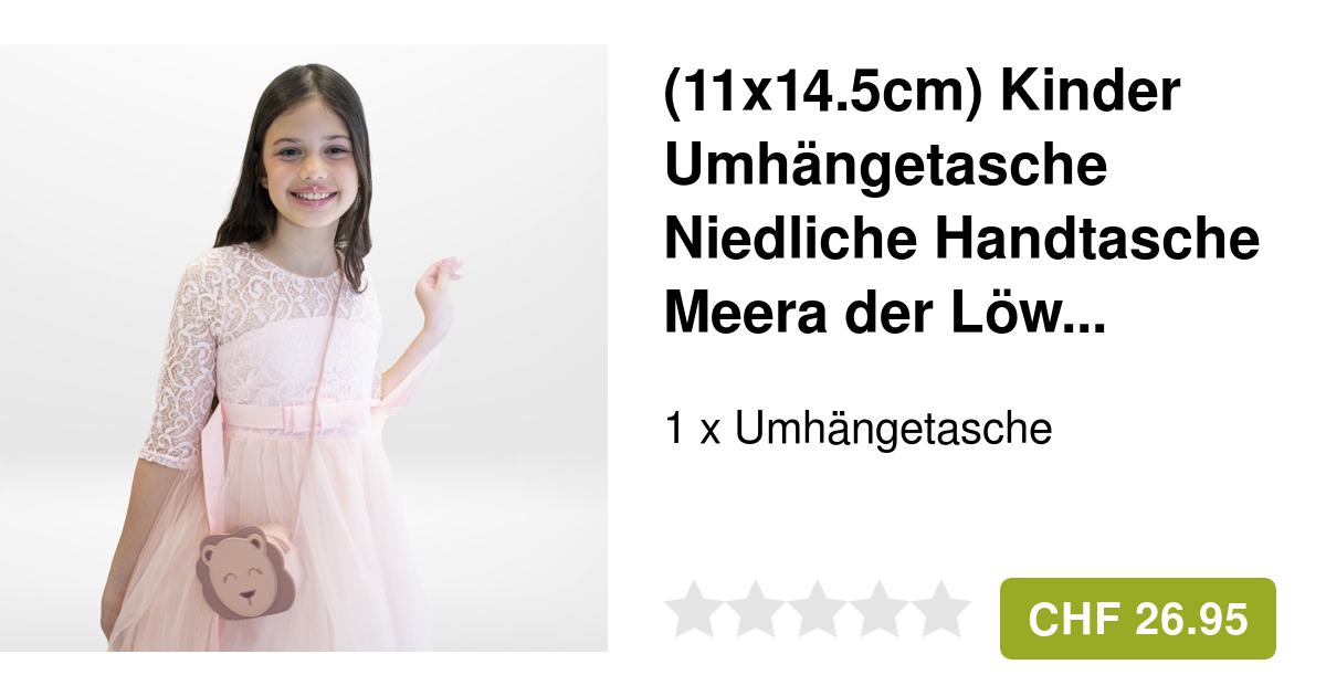 Yuko.B Kinder Umhängetasche Meera der Löwe / Rosa